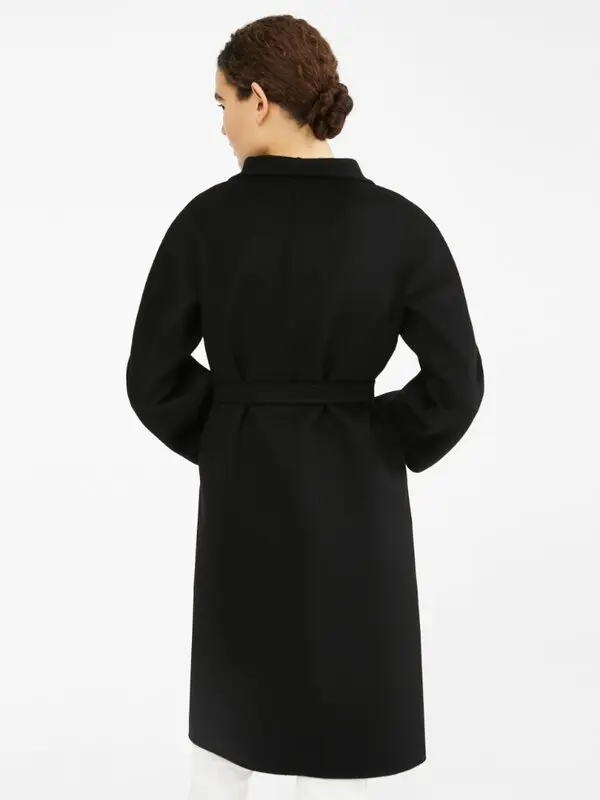 Max Mara Lilia Coat In Pure Cashmere With Mink Trim