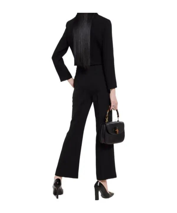 Gucci Crêpe Wool Pants With Double G Button