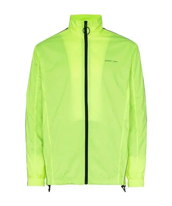 Off-White Logo Detail Casual Jacket - Green