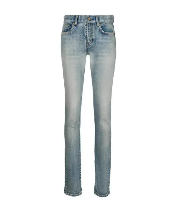 Saint Laurent Low-rise Skinny Jeans - Gray