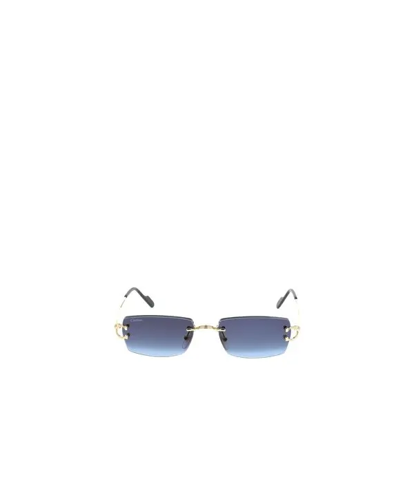 Cartier Rimless Rectangle Sunglasses - Golden