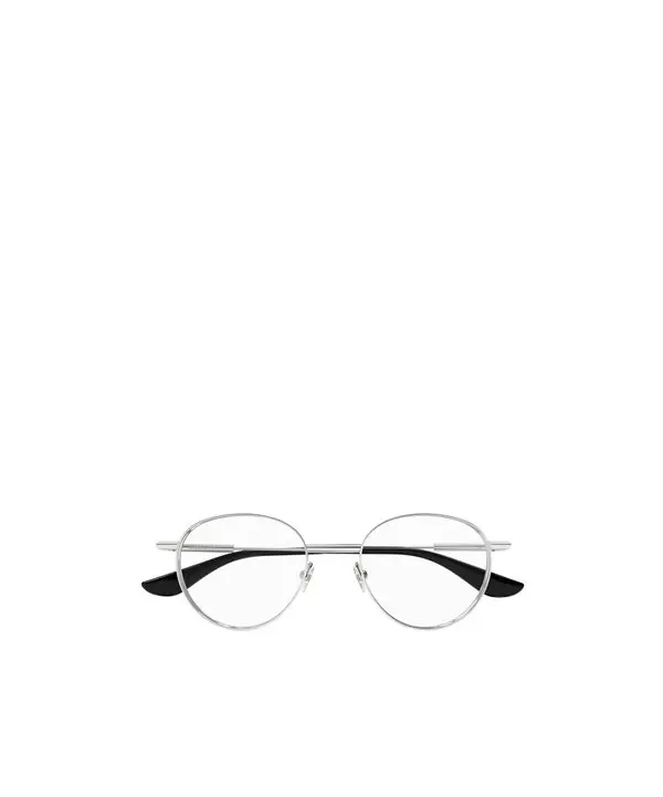 Alexander McQueen Round Frame Glasses - Silver
