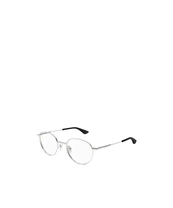 Alexander McQueen Round Frame Glasses - Silver