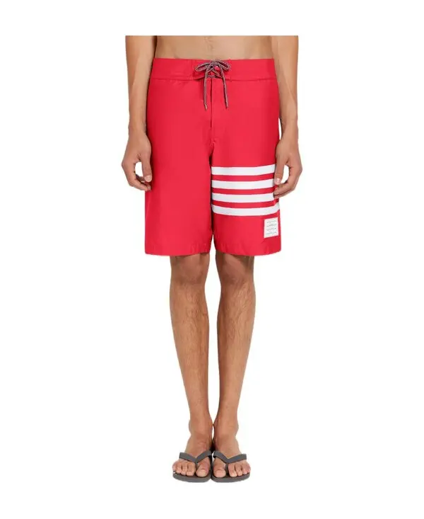 Thom Browne 4-bar Swim Shorts - Red