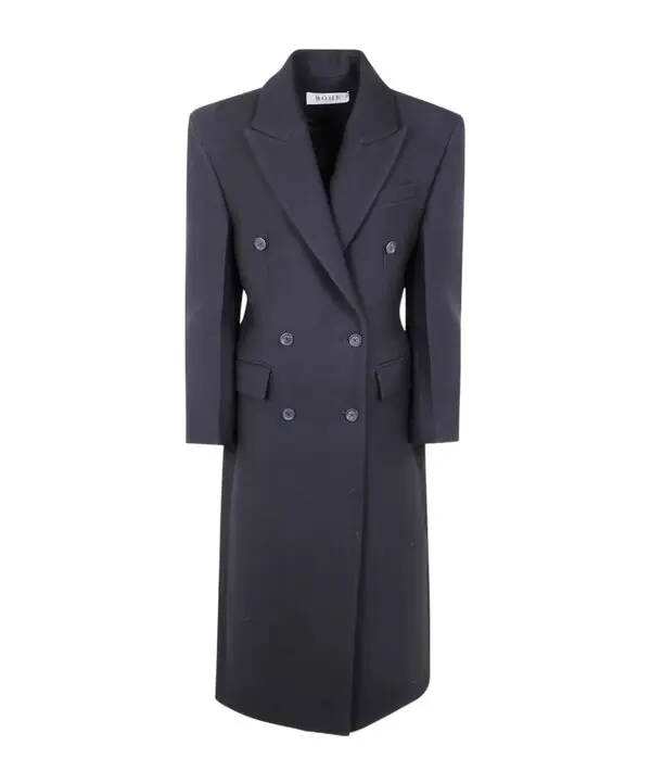 RÓHE Double-breasted Coat - Black