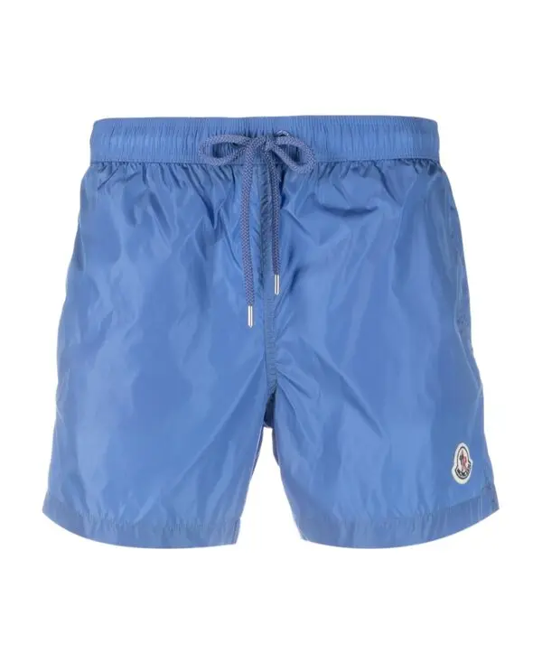 Moncler Logo Patch Swimming Shorts - Blue