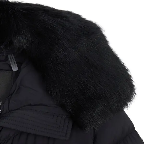 Moose Knuckles Long-sleeved Down Coat With Fur Trim