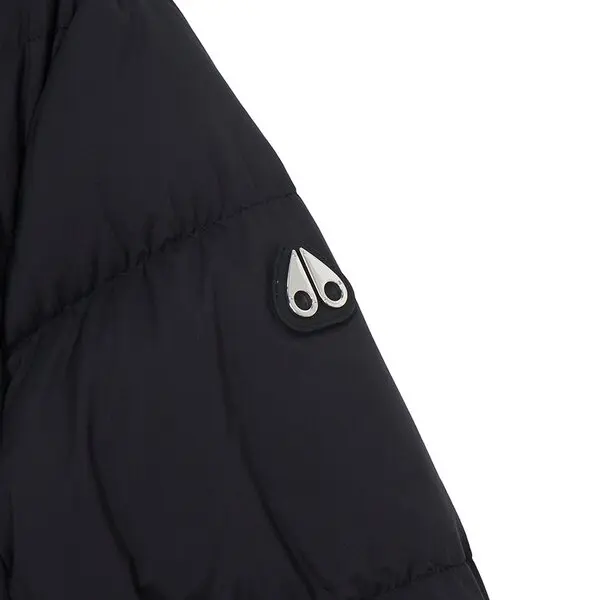 Moose Knuckles Long-sleeved Down Coat With Fur Trim