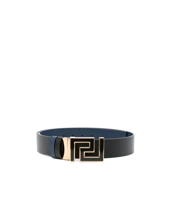 Versace Greca Reversible Leather Belt - Black