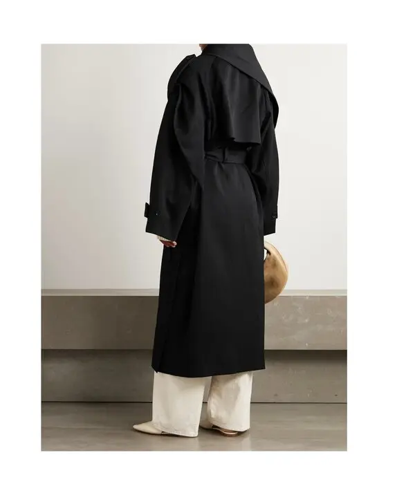 RÓHE Long-sleeved Trench Coat With Detachable Scarf
