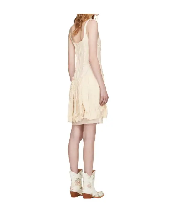 OPEN YY Pleated Ruffled Dress