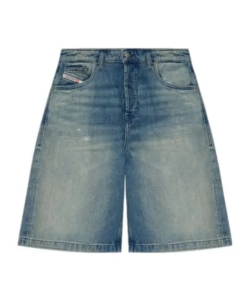DIESEL® De-sire Light-wash Denim Shorts - Light Blue