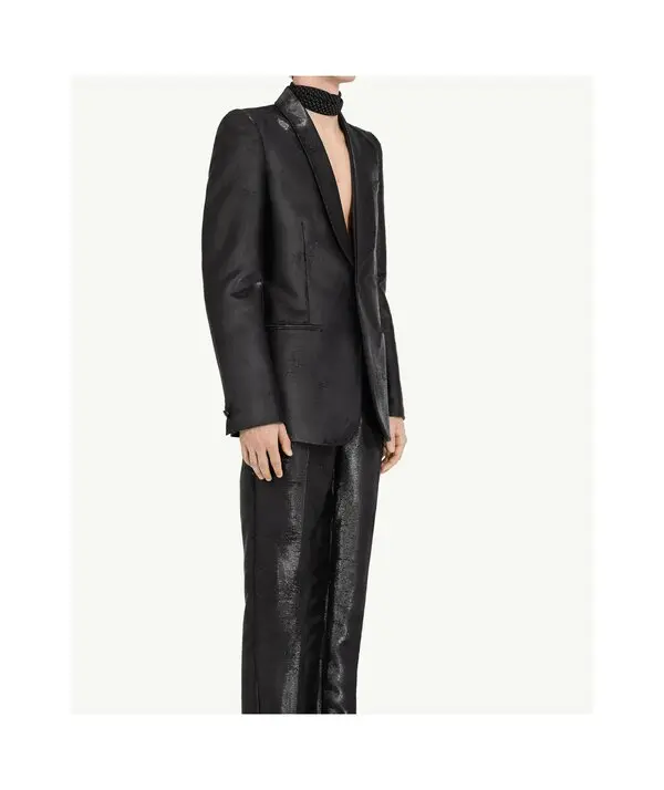 MAISON MARGIELA Single-breasted Textured Blazer