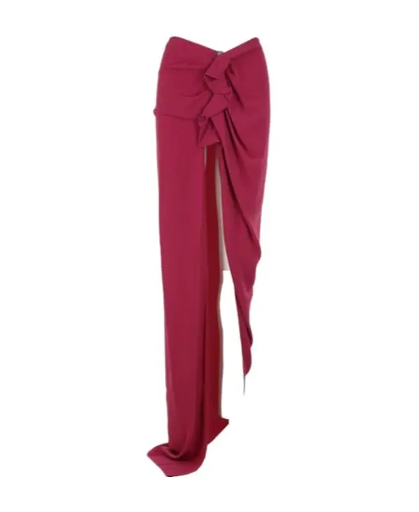 Rick Owens High-waist Asymmetric Maxi Skirt - Red