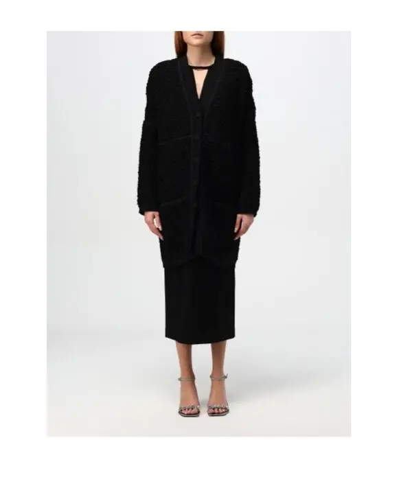 Giorgio Armani Bouclé-effect Long Jersey Cardigan