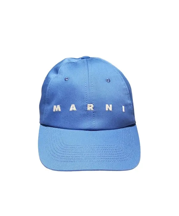 Marni Logo Embroidered Baseball Cap - Blue