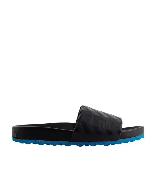 Off-White Diag-stripe Leather Slides - Black