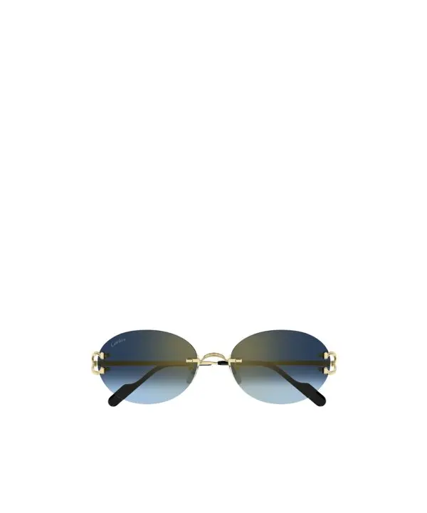 Cartier Oval-frame Sunglasses - Gold