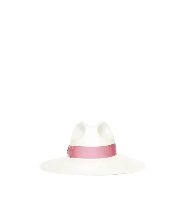 Borsalino Wide-brim Fedora Hat - White