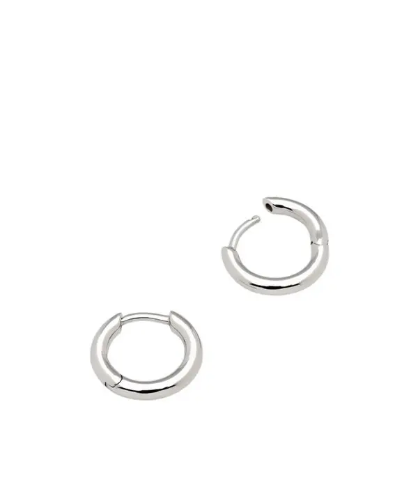 Tom Wood Classic Hoop Earrings - White