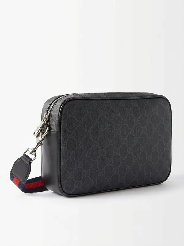 Gucci Gg All-over Motif Zip Pouch - Black