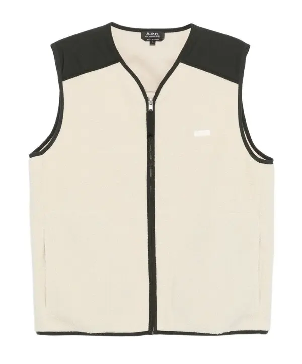 A.p.c. Faux Shearling Vest - Black