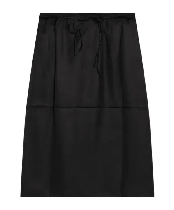 Prada Peplum Midi Skirt - Black