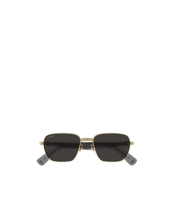 Cartier Rectangular Metal Sunglasses - Black