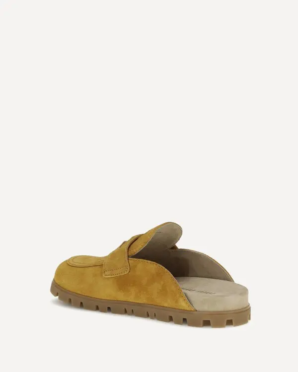 Miu Miu Suede Slip-on Loafers