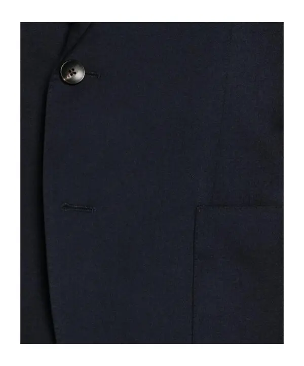 LARDINI Single-breasted Twill Blazer - Blue