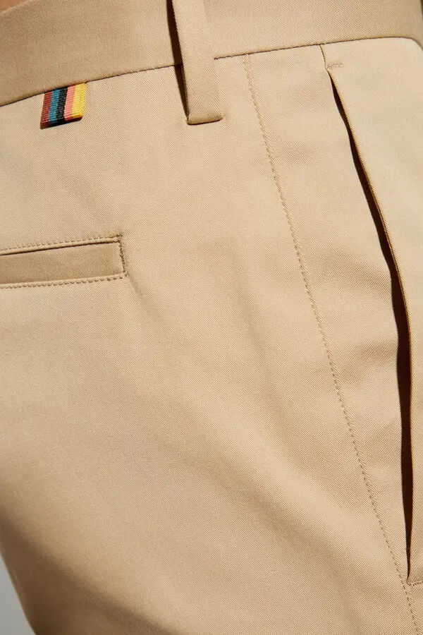 Paul Smith Tailored Trousers With Logo Detail - Beige