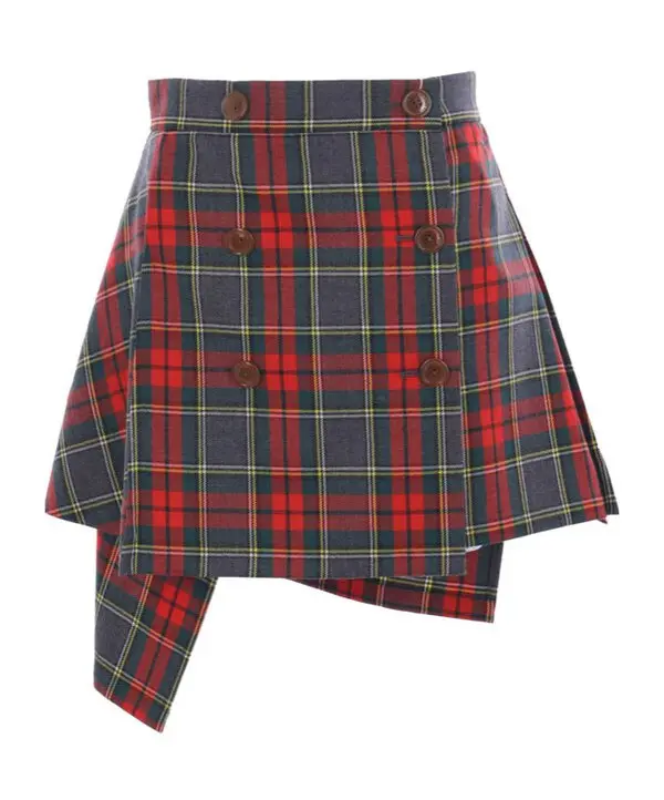 VIVIENNE WESTWOOD Taran Cheked Kilt Mini Skirts - Black