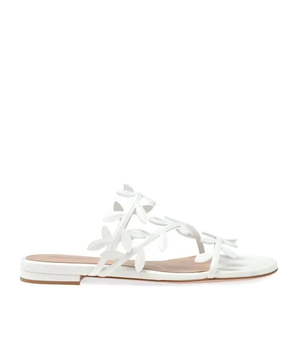 GIANVITO ROSSI Flavia Slip-on Sandals - White