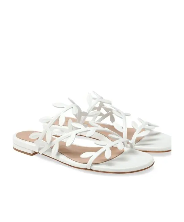GIANVITO ROSSI Flavia Slip-on Sandals - White