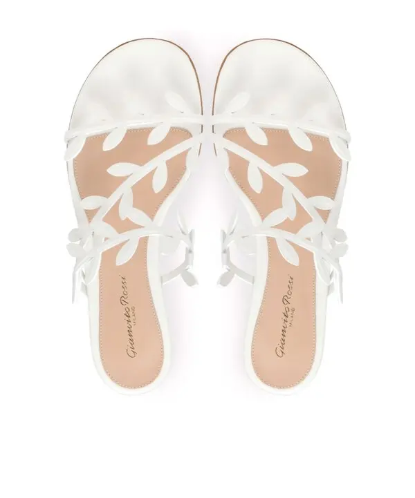 GIANVITO ROSSI Flavia Slip-on Sandals - White