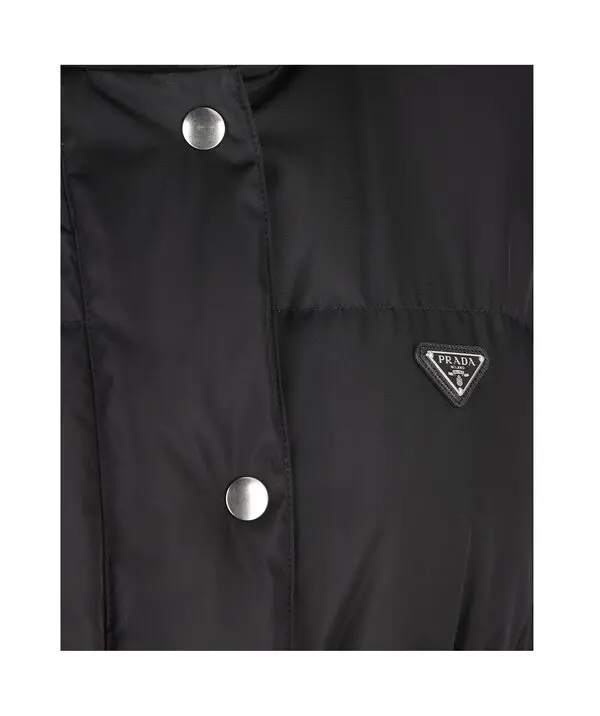 Prada Belted Hooded Down Jacket