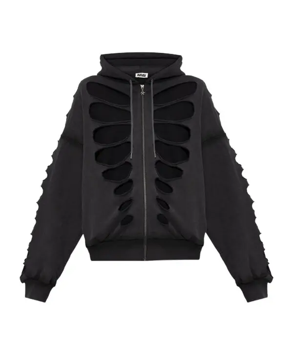 AVAVAV Distressed Cut-out Hoodie