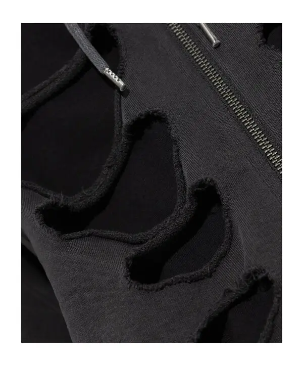 AVAVAV Distressed Cut-out Hoodie