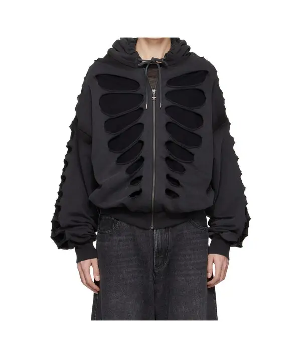 AVAVAV Distressed Cut-out Hoodie