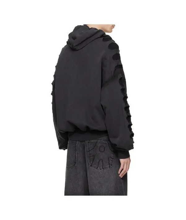 AVAVAV Distressed Cut-out Hoodie