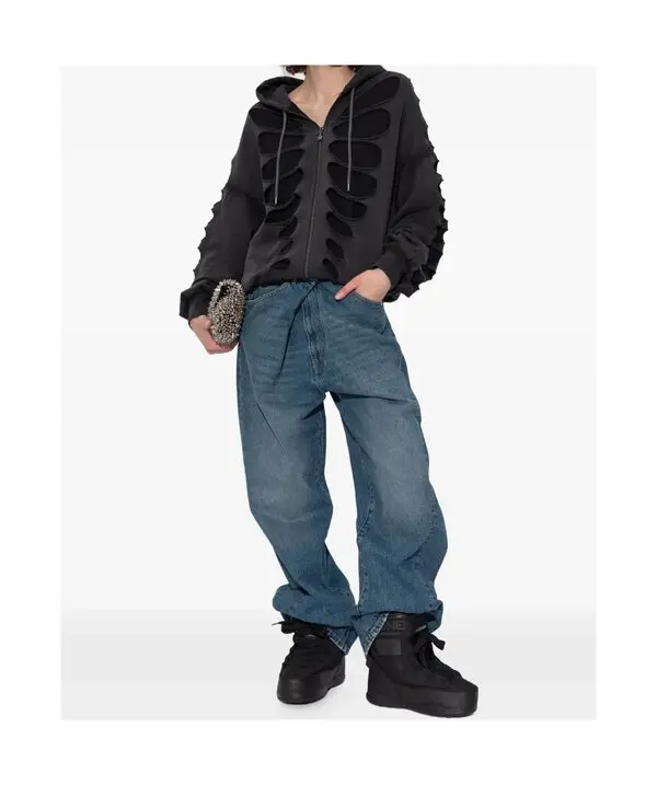 AVAVAV Distressed Cut-out Hoodie