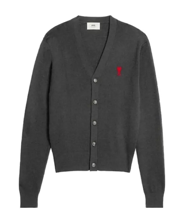 AMI Paris Logo Knitted Cardigan