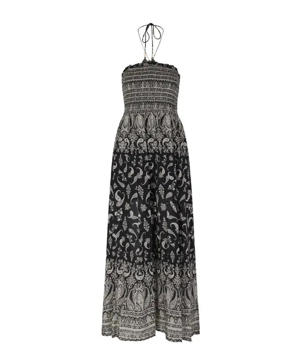 Veronica Beard Ayanna Halter Maxi Dress - Black