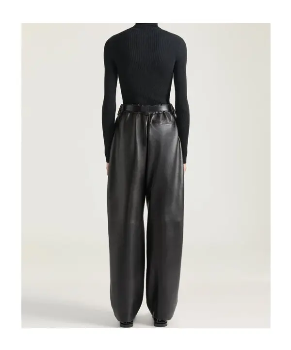 Givenchy Double Pleat Leather Pants