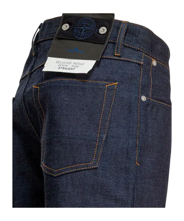Stone Island Straight Leg Jeans - Blue