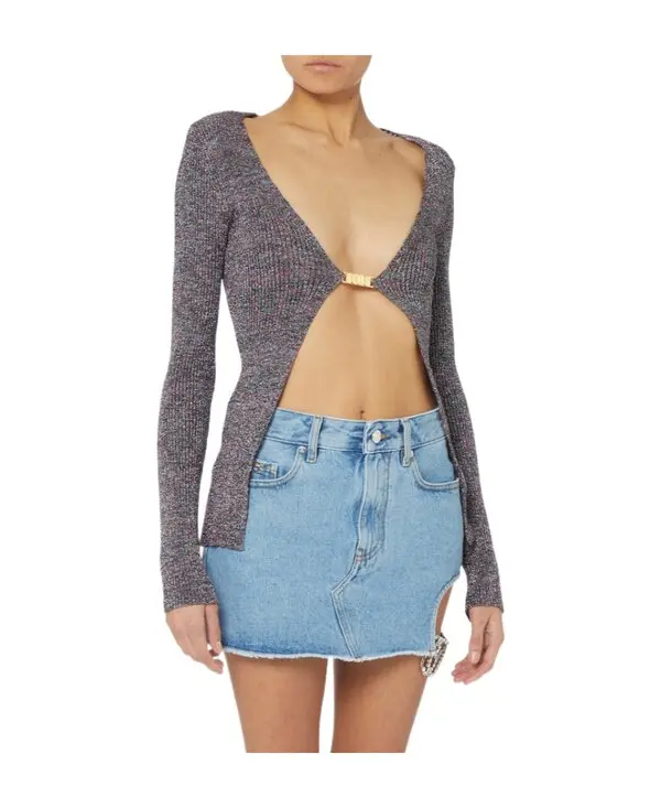 Gcds Glittered V-neck Cardigan - Multicolor