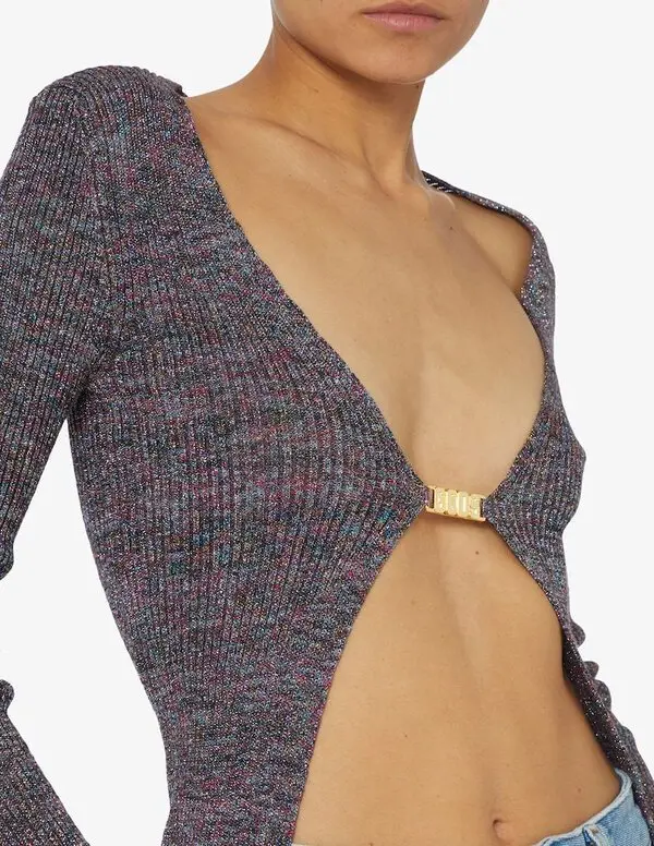 Gcds Glittered V-neck Cardigan - Multicolor