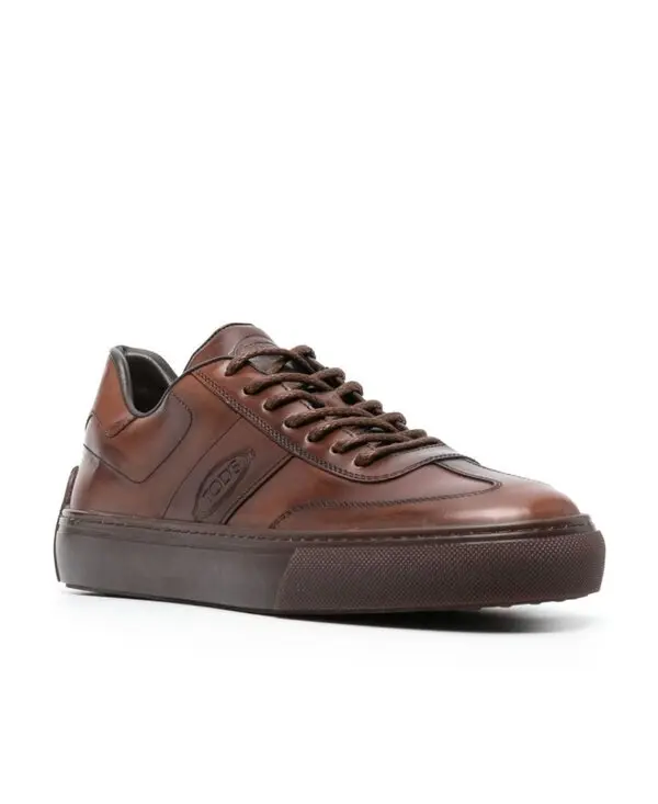 TOD'S Logo-debossed Round Toe Lace-up Sneakers