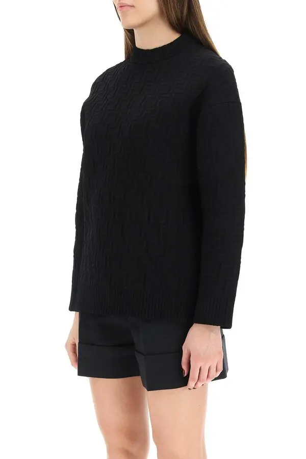 Fendi Monogram Embossed Knit Jumper