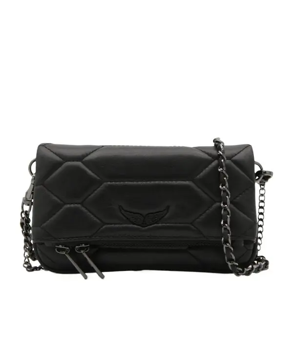 Zadig&Voltaire Quilted Strap-chain Shoulder Bag - Black